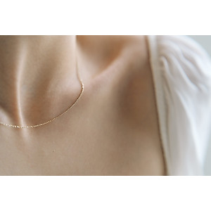 Delicate 18k Gold Plated Thin Chain Adjustable Choker Necklace for Women | Available in Gold, Rose Gold, or Silver (13", 14", 15", 16", 17" Lengths) | Perfect Chain Necklaces for Women (Gold)