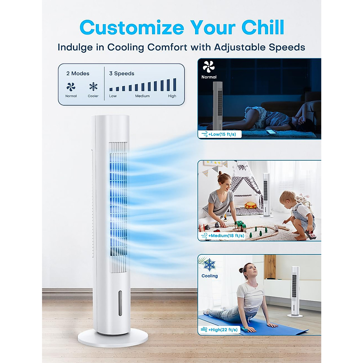 BALKO 35 INCH Evaporative Air Cooler, 2024 Upgraded Swamp Cooler Air Conditioner 20Ft Remote, 70°Oscillation Windowless Air Conditioner, 3 Speeds, Smart Timer for Auto-Off, Air Cooler for Room Bedroom