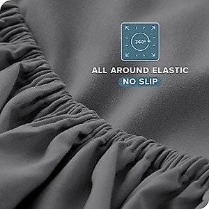 Bare Home Twin Sheet Set - 1800 Ultra-Soft Microfiber Twin Bed Sheets - Double Brushed - Deep Pockets - Easy Fit - Extra Soft - 3 Piece Set - Bedding Sheets & Pillowcases (Twin, Grey)