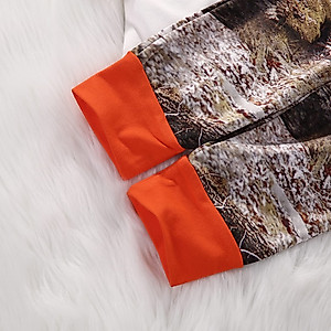 Newborn Baby Boy Deer Printed Grey Tshirt Top Camouflage Pants Hat 3Pcs