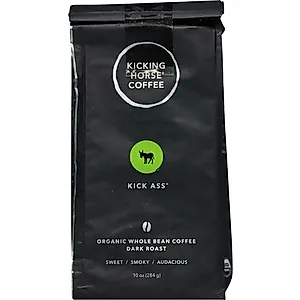 Kicking Horse Coffee, Kick Ass, Dark Roast, Whole Bean, 10 Oz