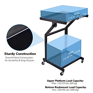 AW 9UX DJ Mixer Stand Rack Mount Stage Cart Audio Rack Music Equipment Studio Party Show
