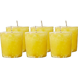 Aroma Naturals Ambiance Votive Candle, Yellow/Orange/Lemongrass, 6 Count