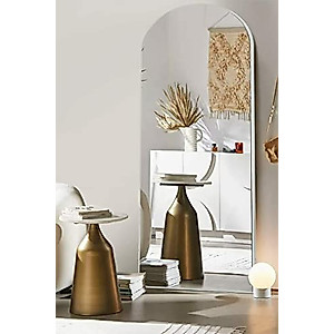 OBIOZZ Bedroom Floor Standing Mirror Arched Full Length Mirror Large Rectangle Mirror Hanging or Leaning Against Wall, Quality Material Full-Length Mirror