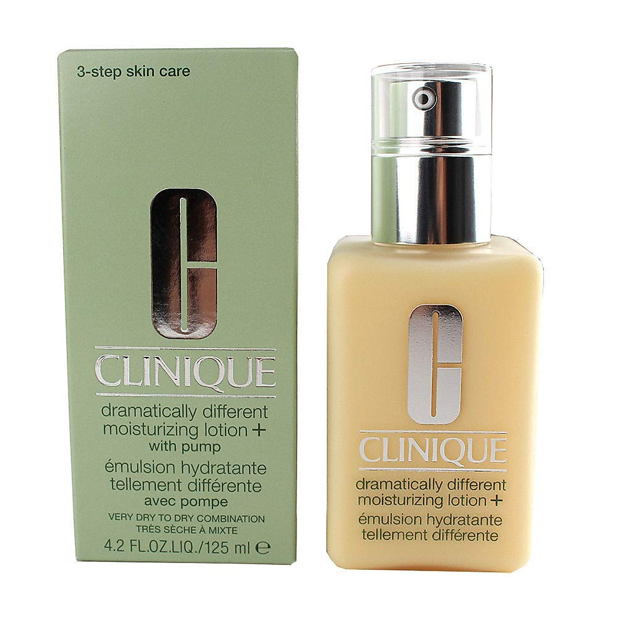 1 Pack Pump Very Dry to Dry Combination Skin Clinique - Dramatically Different Moisturizing Lotion + 4.2oz/ 125ml