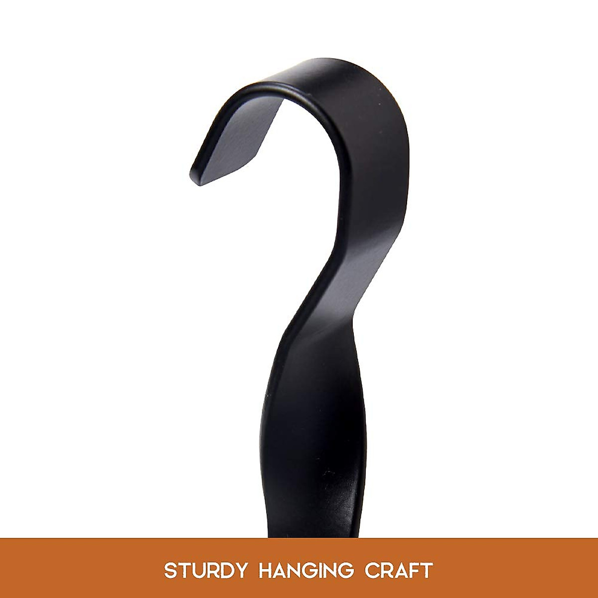 EZOWare Kitchen Wall Mount Utensil Holder Organizer Set, 23.6" Hanging Rail Rod, 2 Tier Foldable Spice Rack and 5 S Hooks for Hanging Spices, Condiments Pots, Pans, Lids, Utensils - Black