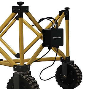 Enjoygarden Powered Wheel Barrows 5.7 Cubic Ft Utility Wagon, 440lbs Load, All-Terrain 10in Wheels, Yellow