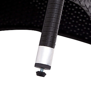 ERYE 7 Pieces PE Wicker Rattan Dining Sets Include Tempered Frosted Glass Table,6 Armchairs and Cushions, All-Weather Outdoor & Patio Conversation Dinner Furniture for Garden Backyard,Black +Beige