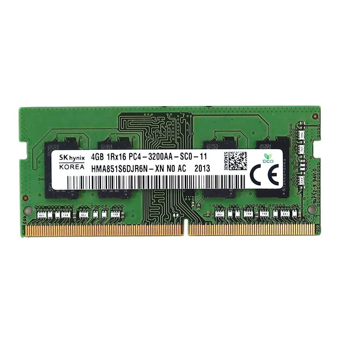 Laptop Memory Module HMA851S6DJR6N-XN Compatible Replacement Spare Part for SK Hynix HMA851S6DJR6N 4GB 1RX16 DDR4 SO-DIMM PC4-25600 3200MHz 260-Pin Non-ECC CL22 1.2V
