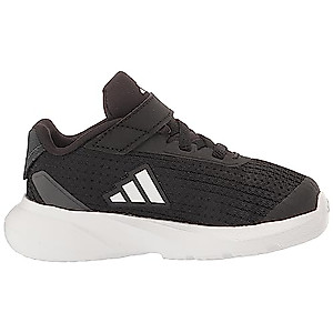 adidas Kids Duramo SL Elastic Lace Sneaker, Core Black/White/Carbon, 9 US Unisex Toddler
