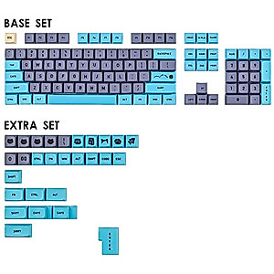 133 Keys PBT XDA Profile Keycaps Dye Sublimation Custom Keycap Set for Cherry MX Switches Mechanical Keyboard(Blue Cat)