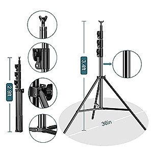 FUDESY Photo Video Studio 10 x 10Ft Heavy Duty Adjustable Backdrop Stand,Background Support System for Photography with Carry Bag,Two Pieces Spring Clamps