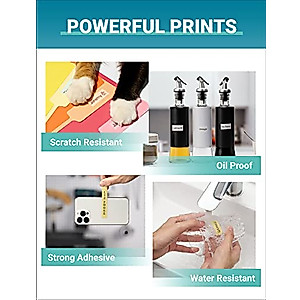 Makeid E1 Label Maker - Bluetooth Compatible Thermal Printer - QWERTY Keyboard Portable Label Maker, 4.42" Large LCD Screen - Prints 9/12/16mm Waterproof Label Tapes - Includes 13.3' Tape, USB Cable