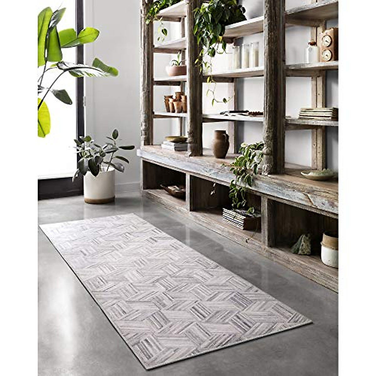 Loloi II Maddox Collection MAD-07 LT Grey/Ivory, Contemporary 7'-6" x 9'-6" Area Rug