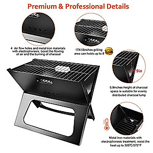 Portable grill charcoal Portable Charcoal Grill for camping Barbecue Grill Foldable Charcoal Grill Camping/Garden/Outdoor/Travel