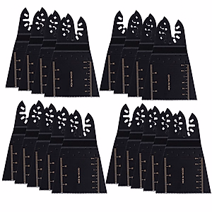 HIFROM Precision Wide Segmented Wood/Plastic/Soft-Metal Oscillating Multi Tool Saw Blades Replacement for Fein Multimaster Bosch Craftsman Dremel and More (18 Pack)