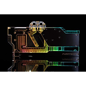 Phanteks (PH-GB2080TiAS_CR01) Glacier G2080Ti Strix GPU Full Waterblock for Asus ROG Strix RTX 2080/2080Ti - Nickel-Plated, Acrylic, Addressable RGB, Mirror Chrome