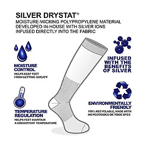 Vitalsox Men's Standard Patented Graduated Compression, Black 2-Pack, X-Large