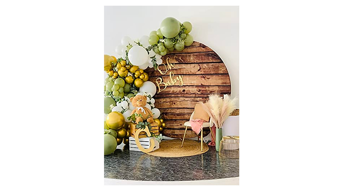 Rustic Wood Backdrop Cover 7x7ft for Photos - Leowefowa