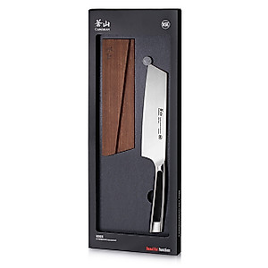 Cangshan TN1 Series 1021820 Swedish 14C28N Steel Forged 7-Inch Nakiri Knife and Wood Sheath Set