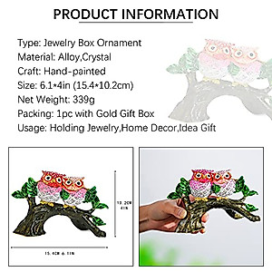 YU FENG Cute Owl And Camel Animal Trinket Jewelry Box