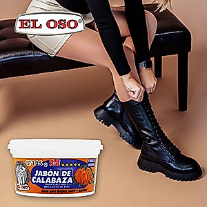El Oso - Pumpkin soap for shoes. Saddle Soap for Advanced Leather Care, 4.40Oz.