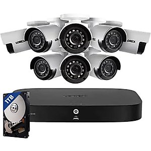 Lorex Fusion Security Camera System w/ 1TB DVR - 8 Channel Wired Home Security System w/ 8 Metal HD Analog Cameras - Smart Motion Detection, Long Range Night Vision, Weatherproof Outdoor Surveillance