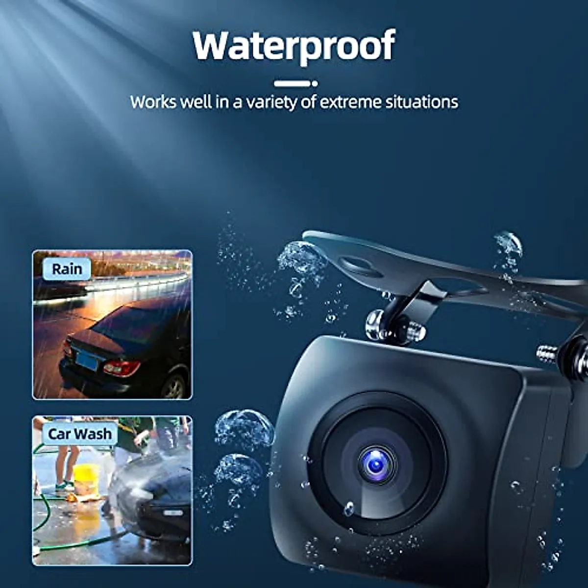 AHD Backup Camera for Car, Rearview Reversing Camera HD Night Version Waterproof, Upgraded 1080P Wide Angle Rear View Camera for Universal Car SUV RV