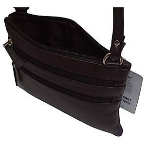 Swiss Marshall Womens Genuine Leather Small Crossbody Shoulder Designer Bag and Ladies Purse (Brown)