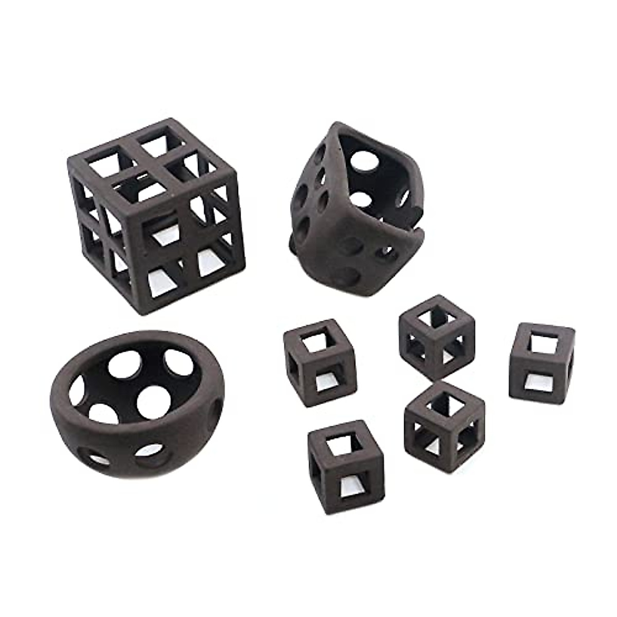 MY MIRONEY 8Pcs Ceramic Shelters Aquarium Ceramic Rock Cave Shelter Shrimp Betta Lizards Hideaway Breeding Cave Cubic Hideout Fish Tank Decor Ornament