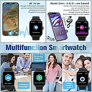 Smart Watch for Men Women, 2023 Fitness Watch with Heart Rate Blood Pressure Monitor IP67 Waterproof Bluetooth Phone Watch(Make/Answer Call), 1.7" Touch Screen Smartwatch for Android iOS Phones