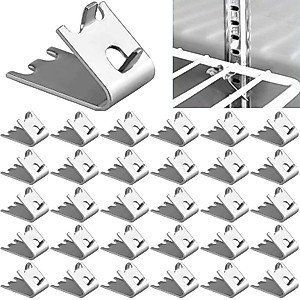920158 Freezer Shelf Clip,Stainless Steel Shelf Clip for Refrigerator,Freezer Cooler Shelf Support,Replacement Shelf Square Buckles Clips (10)