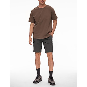 Wespornow Men's-Convertible-Hiking-Pants Quick Dry Lightweight Zip Off Breathable Cargo Pants for Outdoor, Fishing, Safari (Grey, Small)