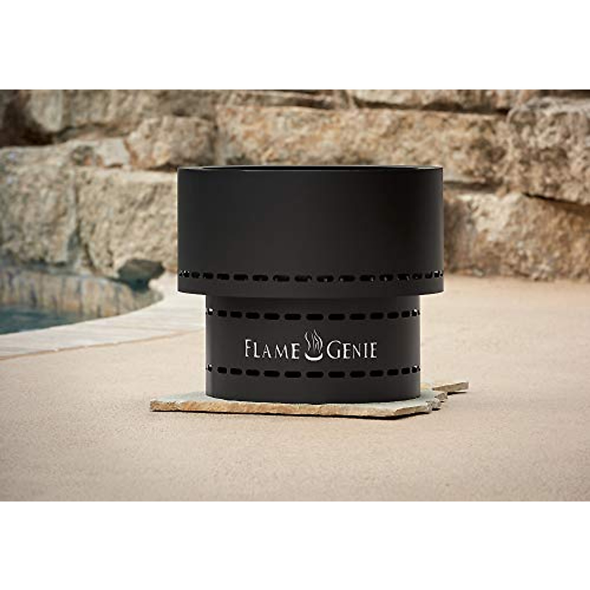 Flame Genie FG-19 Portable Smoke-Free Inferno Wood Pellet Fire Pit, USA Made, 19" Diameter, Black