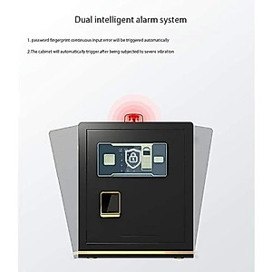 Security, LCD Display Safe Safety Furniture Built-in Alarm Wall Fixed Installation Digital Key Safe Cabinet Safe For ID Papers, A4 Documents, Laptop Computers, Jewels 35 * 30 * 30cm-1