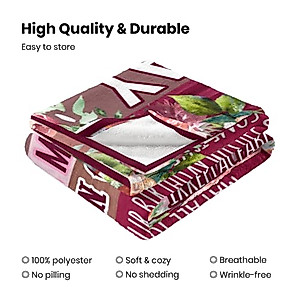 Pozevan 55th Birthday Gifts Blanket, 55th Birthday for Women, 55th Birthday Gift Ideas, 55-Year-Old Birthday Decoration for Mom, Wife, Unique 55th Birthday Gift 50" X 60"