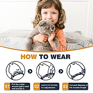 3 Packs Calming Collar for Cats, Pheromone Calm Collar Long-Lasting 30 Days Efficient Relieve Anxiety Stress Help Relaxing Comfortable Cat Calming Collars for Kittens Adjustable Breakaway Design Gray