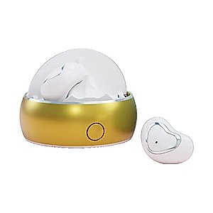 Wireless Earbuds,TWS Bluetooth 5.1 Headset IPX7 Waterproof True Wireless Headphones with Microphone Hi-Fi Sound in Ear Earphones for Music,Home Office (Gold)