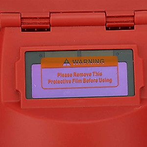 BWLZSP Welding Helmets Solar Auto Darkening Photoelectric Welding Mask Welder Face Shield Half Helmet Personal Protective Equipment Accessories (Black) (Orange)