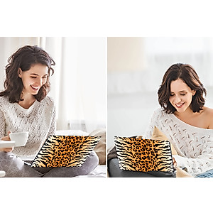 TWOLSKOO for 2021-2018 MacBook Air 13 inch Case A2337 M1 A2179 A1932, Hard Shell Case with Keyboard Skin & Screen Protector for MacBook Air 13.3 inch with Retina & Touch ID, Leopard & Tiger Texture