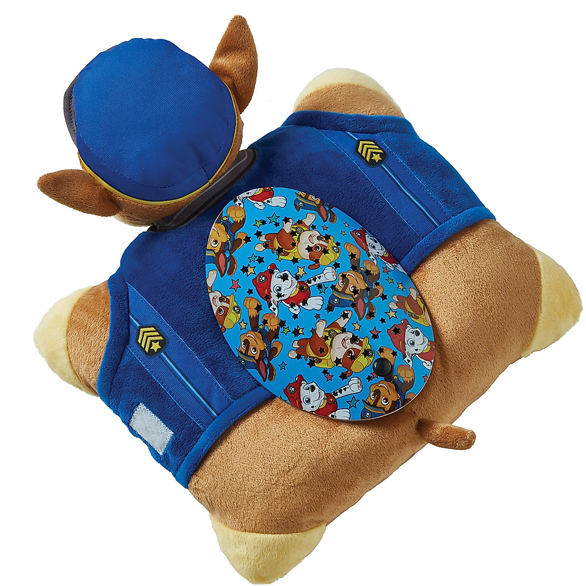 Pillow Pets Paw Patrol Chase Sleeptime Lite, 11" Nickelodeon Stuffed Animal Nightlight, 1 Count (Pack of 1), Multicolor