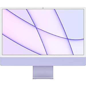 2021 Apple iMac with Apple M1 Chip with 8-core CPU (24-inch, 8GB RAM, 512GB SSD Storage) (QWERTY English) Purple (Renewed)