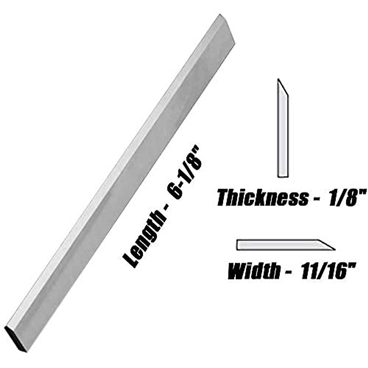 JTEX 6-1/8 inch Jointer Knives for Craftsman 113.20680, 21705, 922995, 113-206931, 113-232200, 113-206932, 113-206891 Jointer - Set of 3