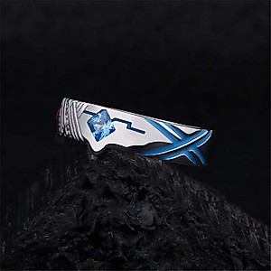 Shopular Anime 02 Zero Two Fashion Rings Silver Ring Adjustable Cosplay Props Jewelry Gift New