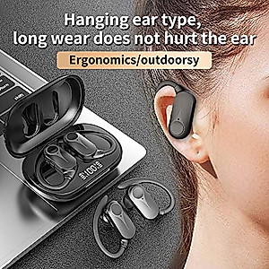 Bluetooth Headset 5.3 Ear Mounted Business HiFi Sound Quality Long Lasting Outdoor Sports Headset Light-Weight Headphones Wireless Earbuds