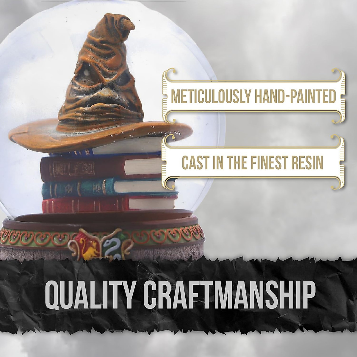 Nemesis Now Harry Potter Hogwarts Snow Globe, Officially Licensed Collectible Merchandise, Hand-Painted Resin, Features Hedwig and The Sorting Hat