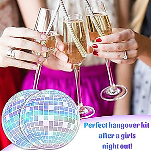 KARAQY Disco Ball Hangover Kit Bags, Last Disco Recovery Bags for Bachelorette Party Wedding Bridal Shower Engagement Party Disco Party Favors Supplies Decorations