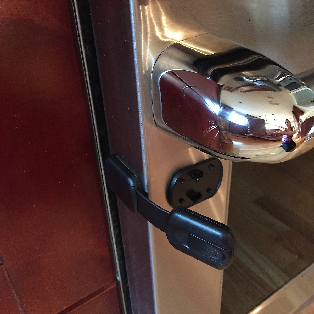 BabyKeeps Child Safety Locks - Latches to Baby Proof Cabinets, Drawers, Appliances - No Drilling - Plus Extra 3M Adhesive Included - Adjustable Length (Black)