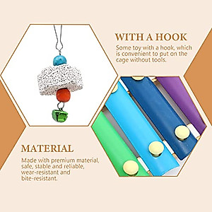 Ipetboom Parakeet Toys Parrot Toy Bird Chewing Perch Wooden Bird Hanging Swing Ferris Pet Parrot Chewing Toys for Parrot Sparrow Parakeet Canary Cockatiel () Parakeet Toys Parrot Toys