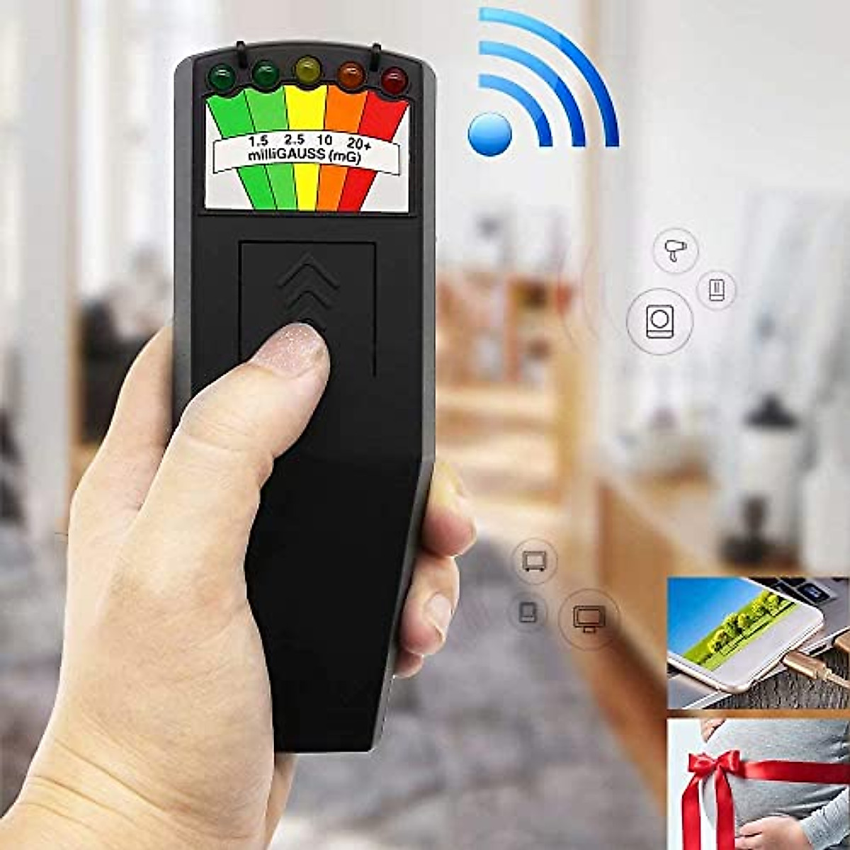 JahyShow LED EMF Meter Magnetic Field Detector Ghost Hunting Paranormal Equipment Tester Portable Counter